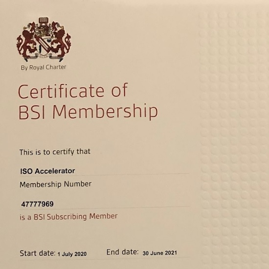 ISO Accelerator is Now a BSI Member